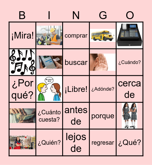 Después de las clases Bingo Card