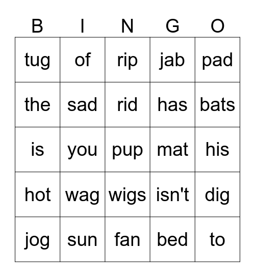 Friendship Bingo Card