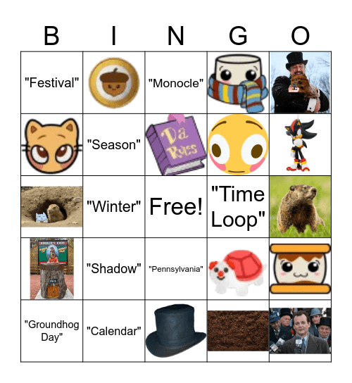 Groundhog Day TIC Bingo 2025! Bingo Card