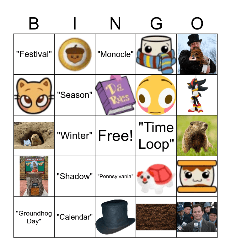 Groundhog Day TIC Bingo 2025! Bingo Card