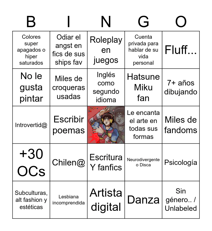 Mahite bingo! Bingo Card