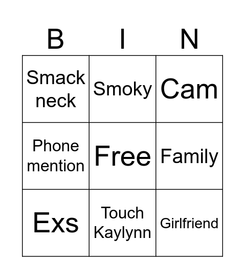 Kaeson in one day Bingo Card