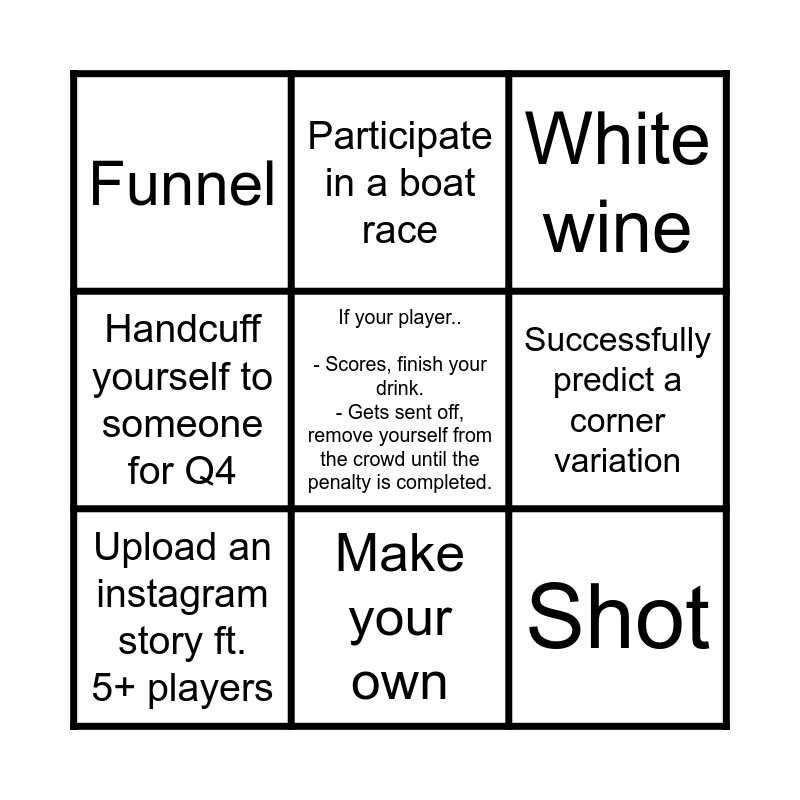 B I N G O Bingo Card