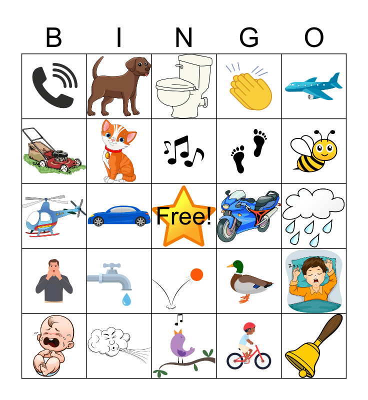 Sound Bingo Card