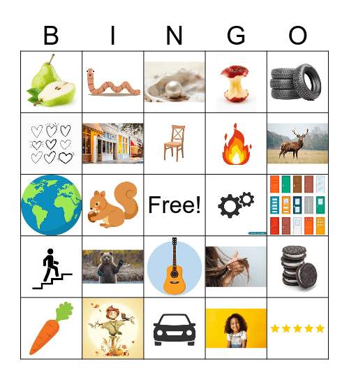 Vowel + "R" BINGO Card