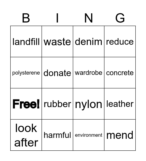 Get Involved B1+ Unit 5 Bingo Card