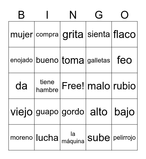 Ataque de merienda (Snack Attack) Bingo Card