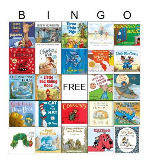 Classic Stories & Books Bingo Card