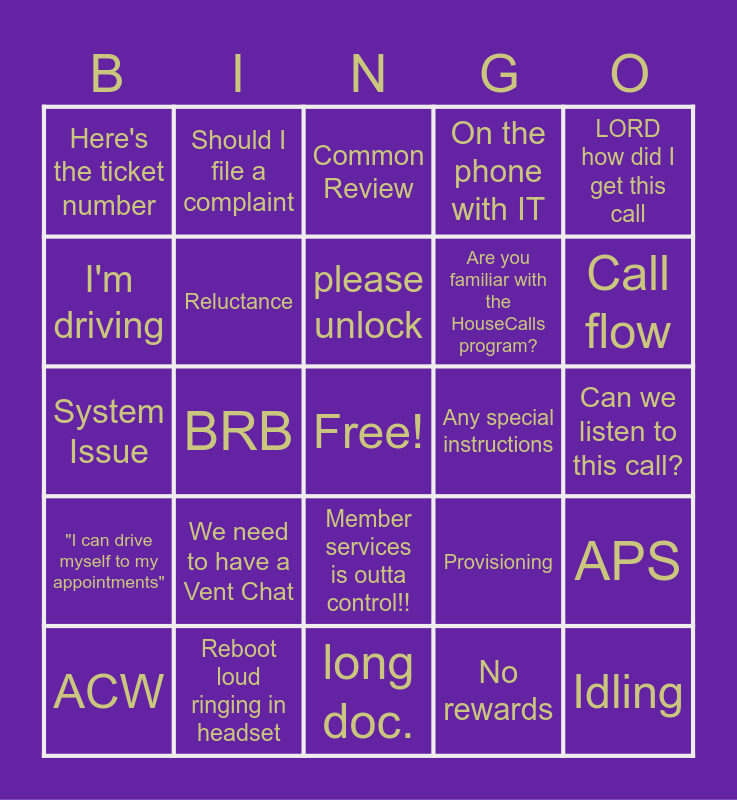 SQUIRE SQUAD HCV Bingo Card