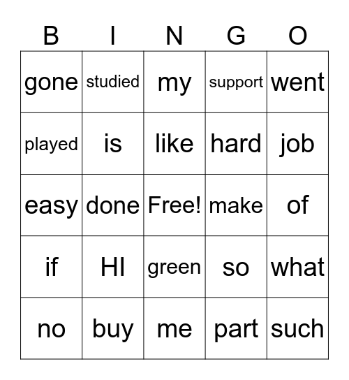 Random Bingo Card