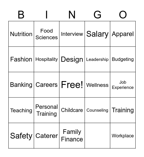 Say Yes to FCS Bingo Card