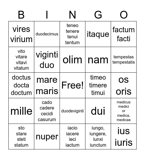 This is Bingo Card