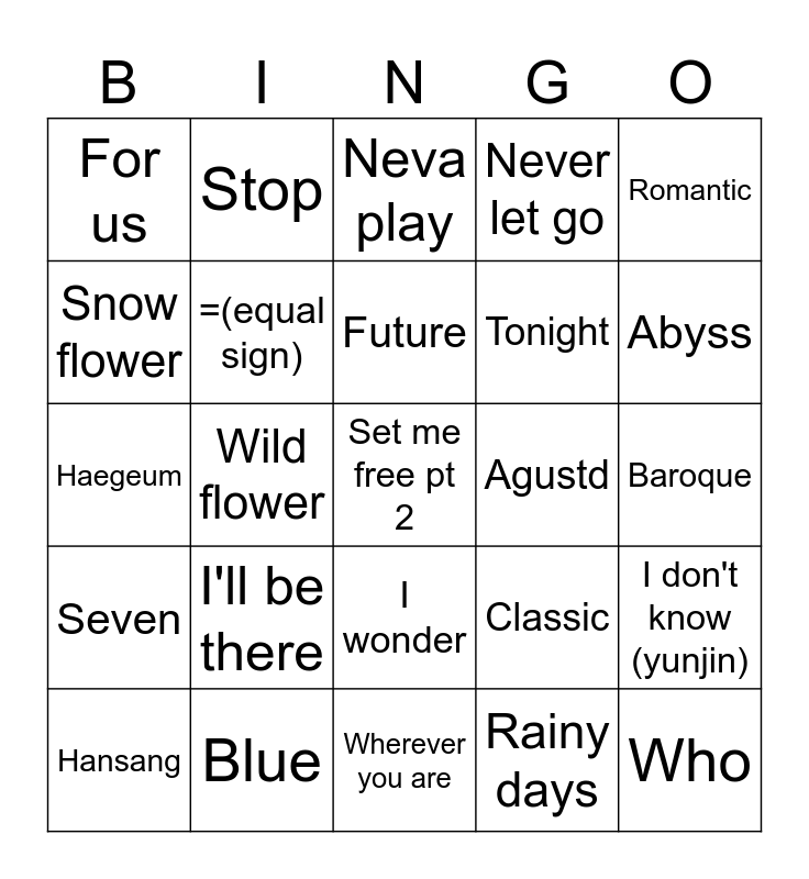 Classical Music Composers Bingo Card