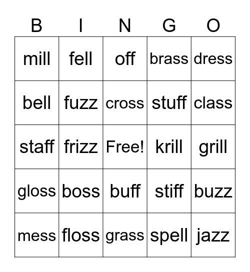 FLSZ Rule Bingo Card