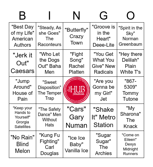 One Hit Wonders Bingo Card