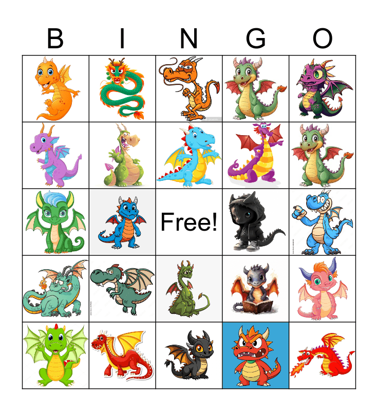 DRAGON BINGO Card