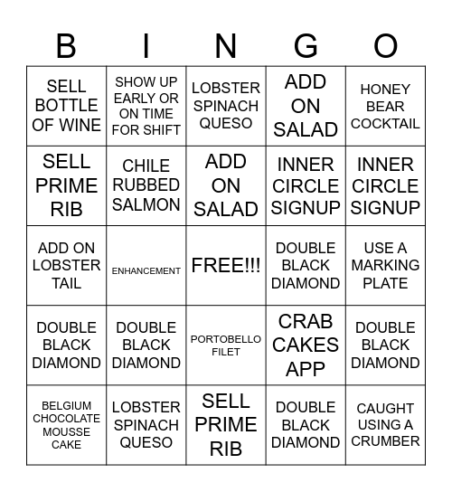 SERVER BINGO Card