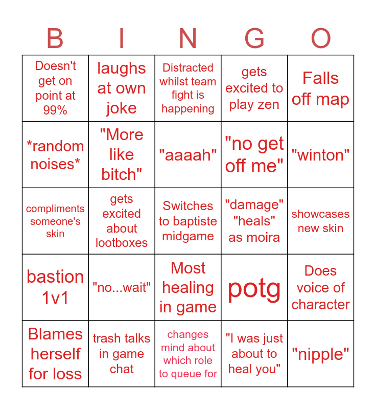 Holly Bingo Card