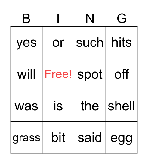 AAR 30 & 31 Bingo Card
