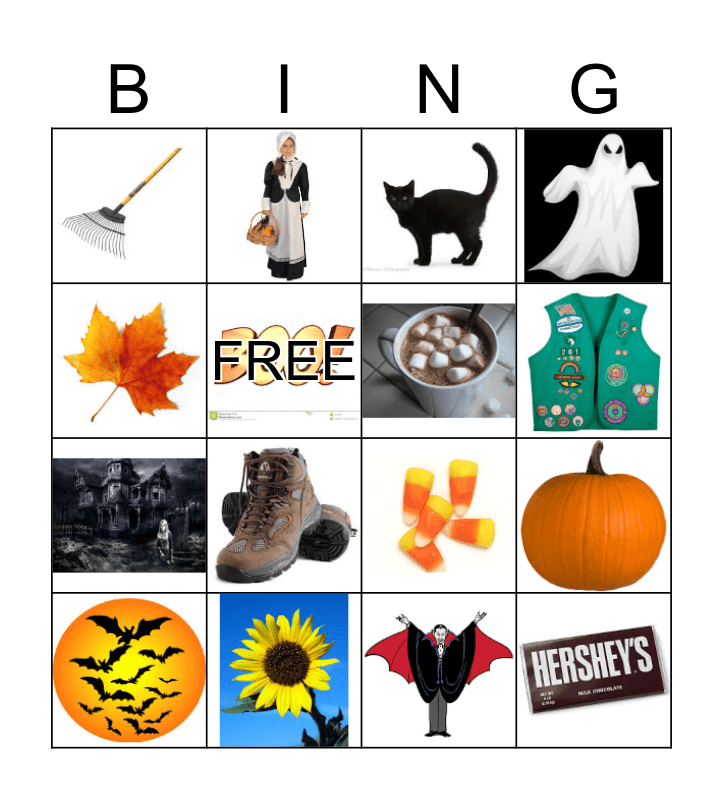 Fall Sing Bingo Card