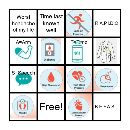 STROKE AWARENESS BINGO Card