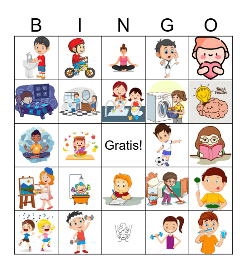 Habitos Saludables Bingo Card