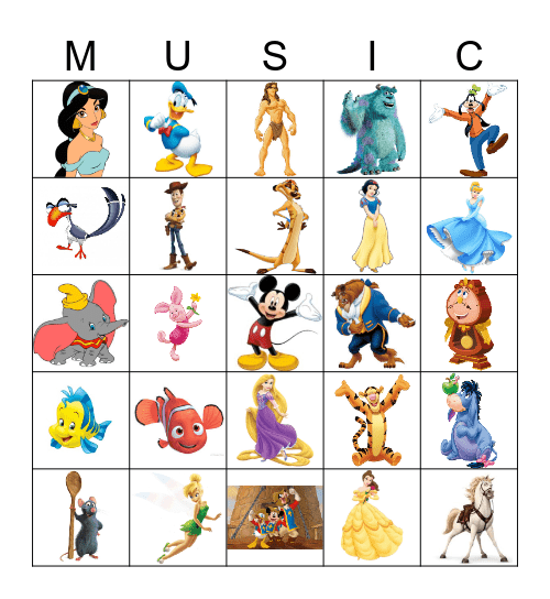 DISNEY Bingo Card