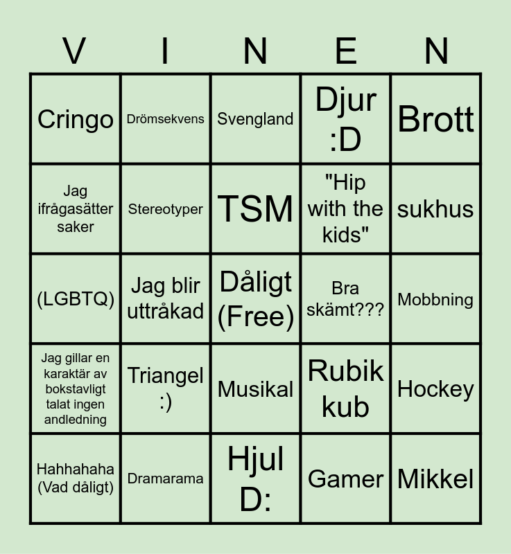 TSM BINGO Card