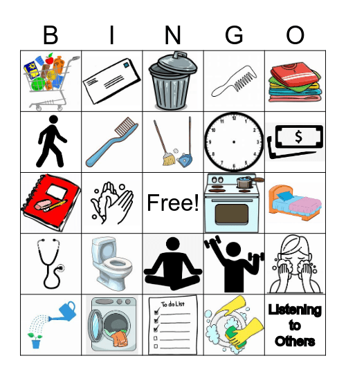 Life Skills Bingo Card