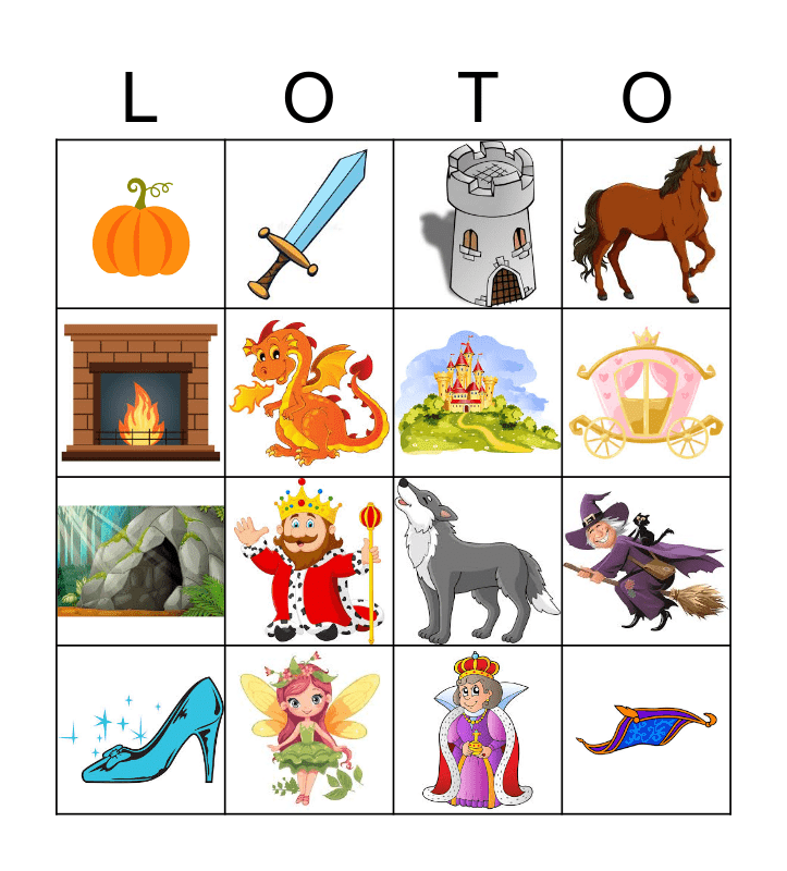 contes de fée 2 Bingo Card