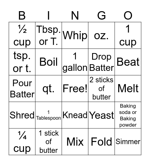 Montana Bingo Card