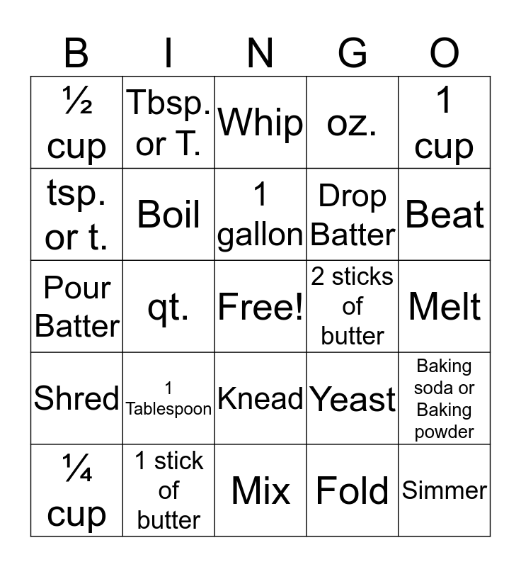 Montana Bingo Card
