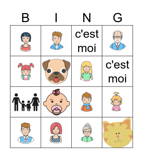 La Familia Bingo Card