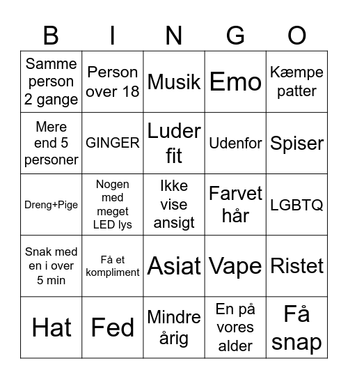 Ome Bingo Card