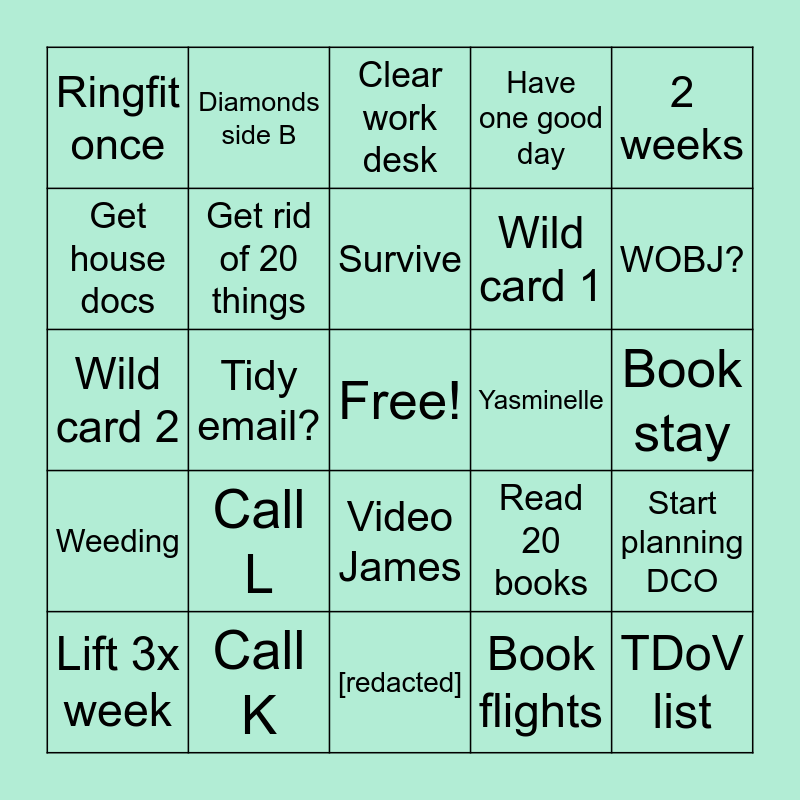 March Bingo Card