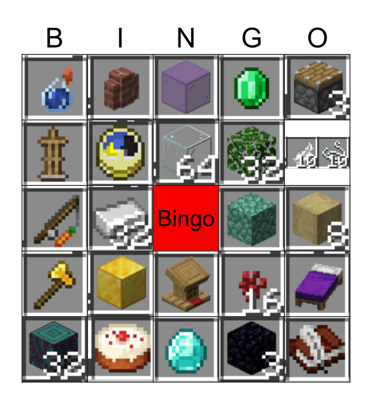 Minecraft Bingo Card