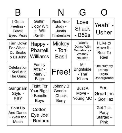 Lets Put A Smile On That Face! Bingo Card