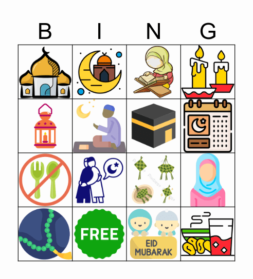 RAMADAN Bingo Card