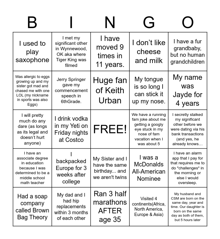 1P Employee Appreciation Day Bingo Card