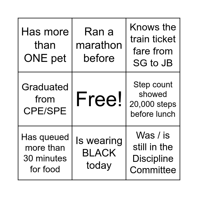 TL Network BINGO Card
