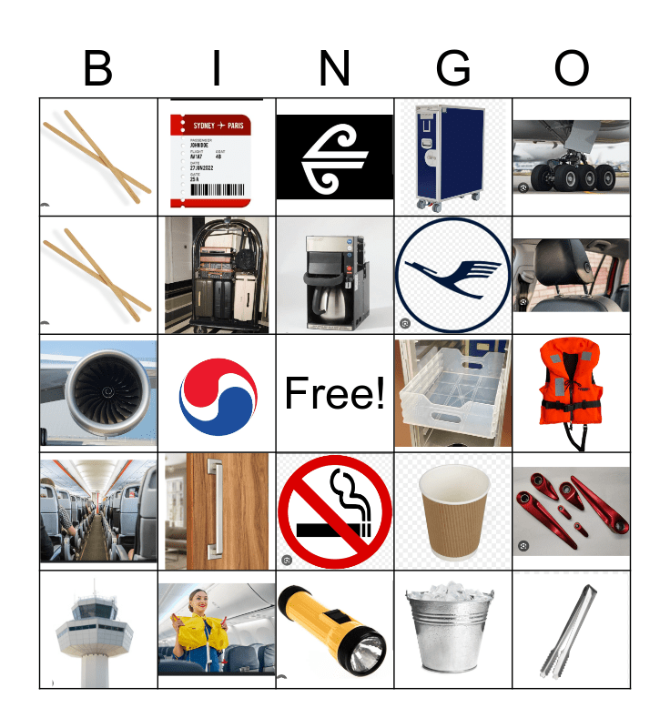 Take off Bingo Card