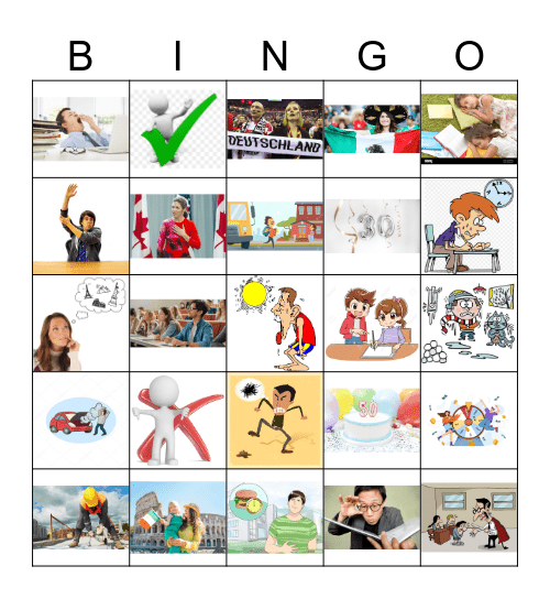 tener y venir Bingo Card