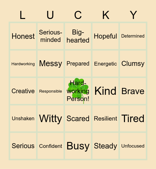 Earn Your Luck Bingo! Bingo Card