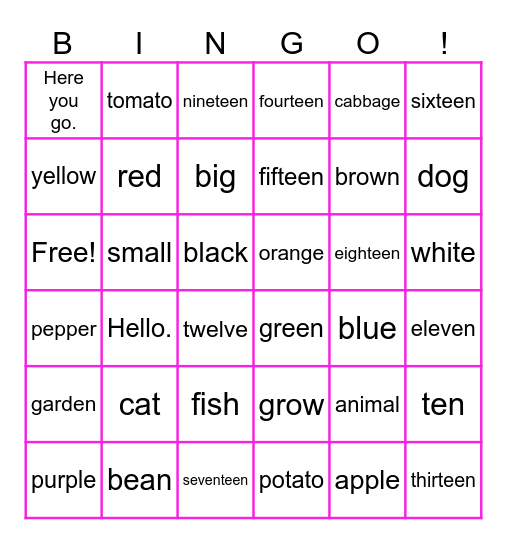 Unit 5 Review Bingo Card