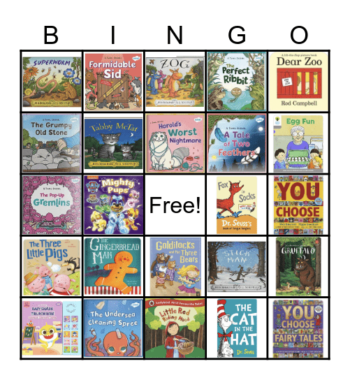 World Book Day Bingo Card