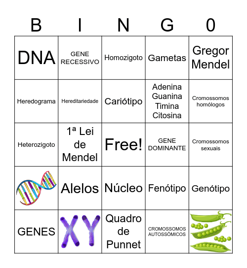 BINGO GENÉTICO Bingo Card