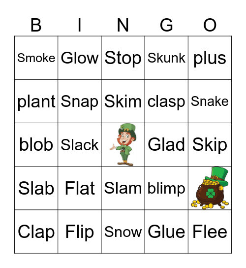 Initial L/S blends Bingo Card