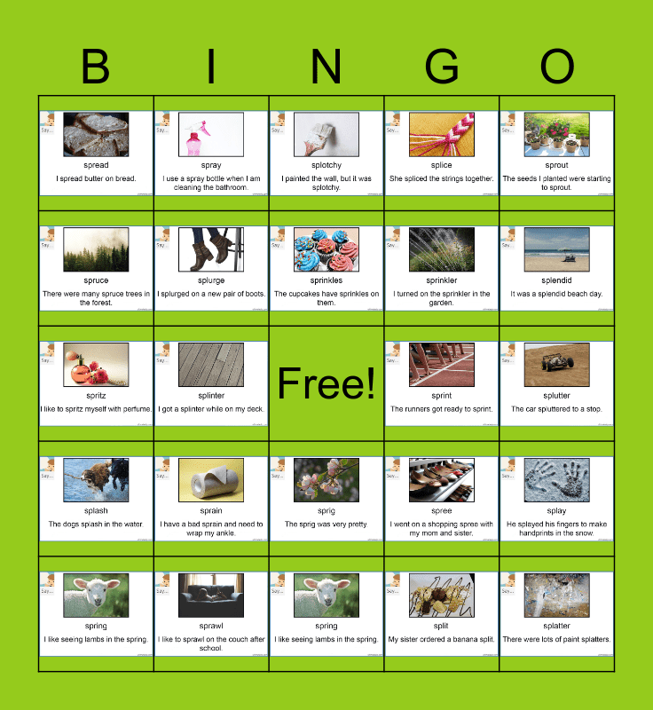 SPR and SPL Clusters Bingo Card