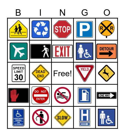 Community Signs Bingo Card