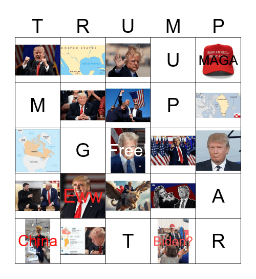 Trump Bingo Card